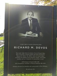 GVSU Canonizes Rich DeVos, but some students push back | Grand Rapids ...