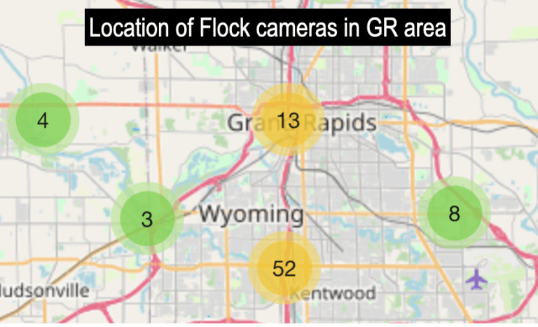 We now know the exact location of all the Flock cameras in Grand Rapids ...
